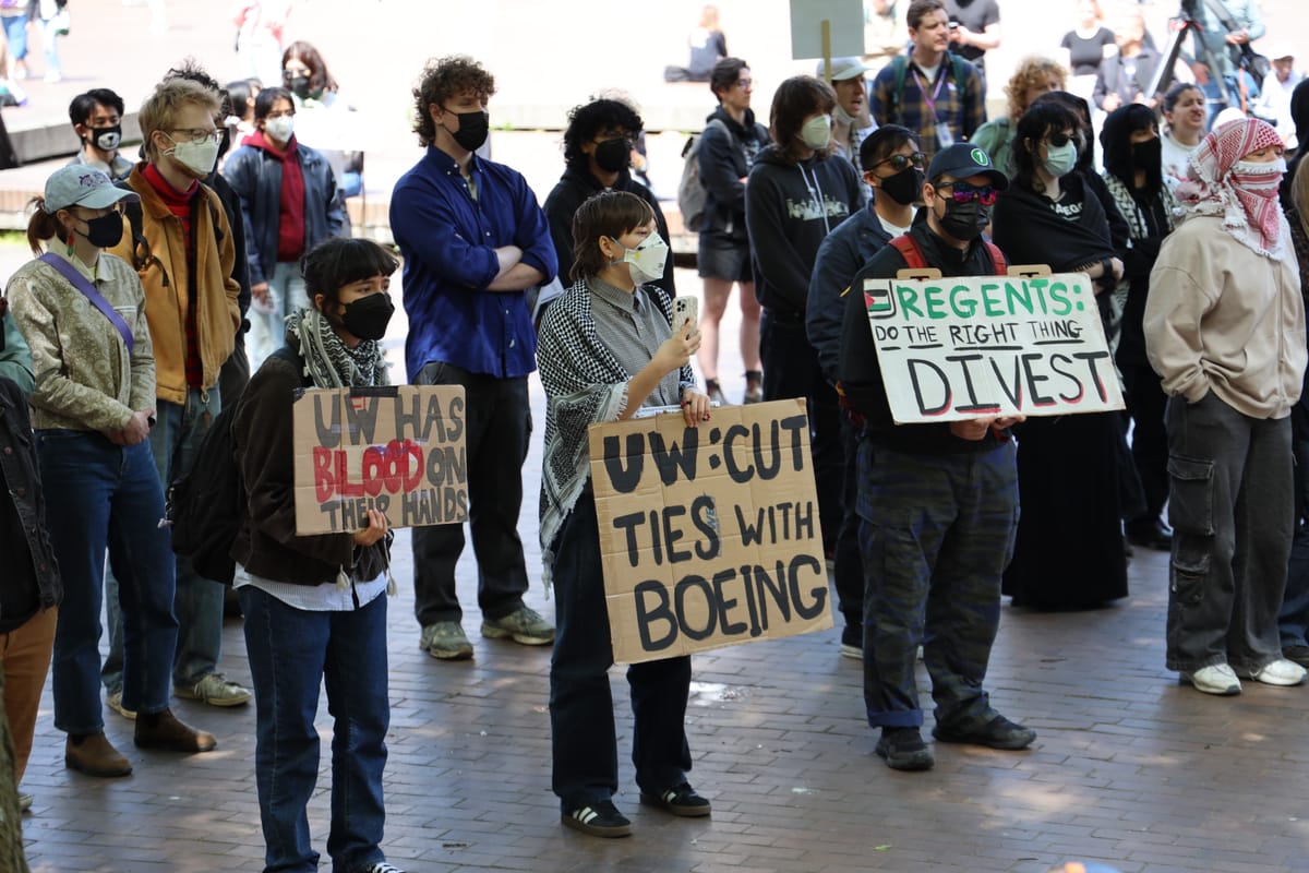 UW calls the cops on student protesters who demanded an end to ties ...